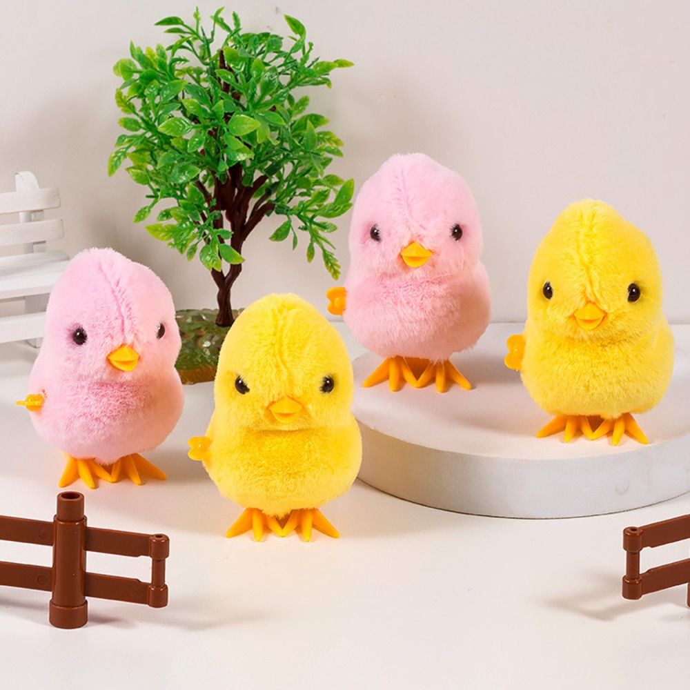 Animal Cute Duck Wind Up Jumping Toy Lifelike Walking Clockwork Spring ...