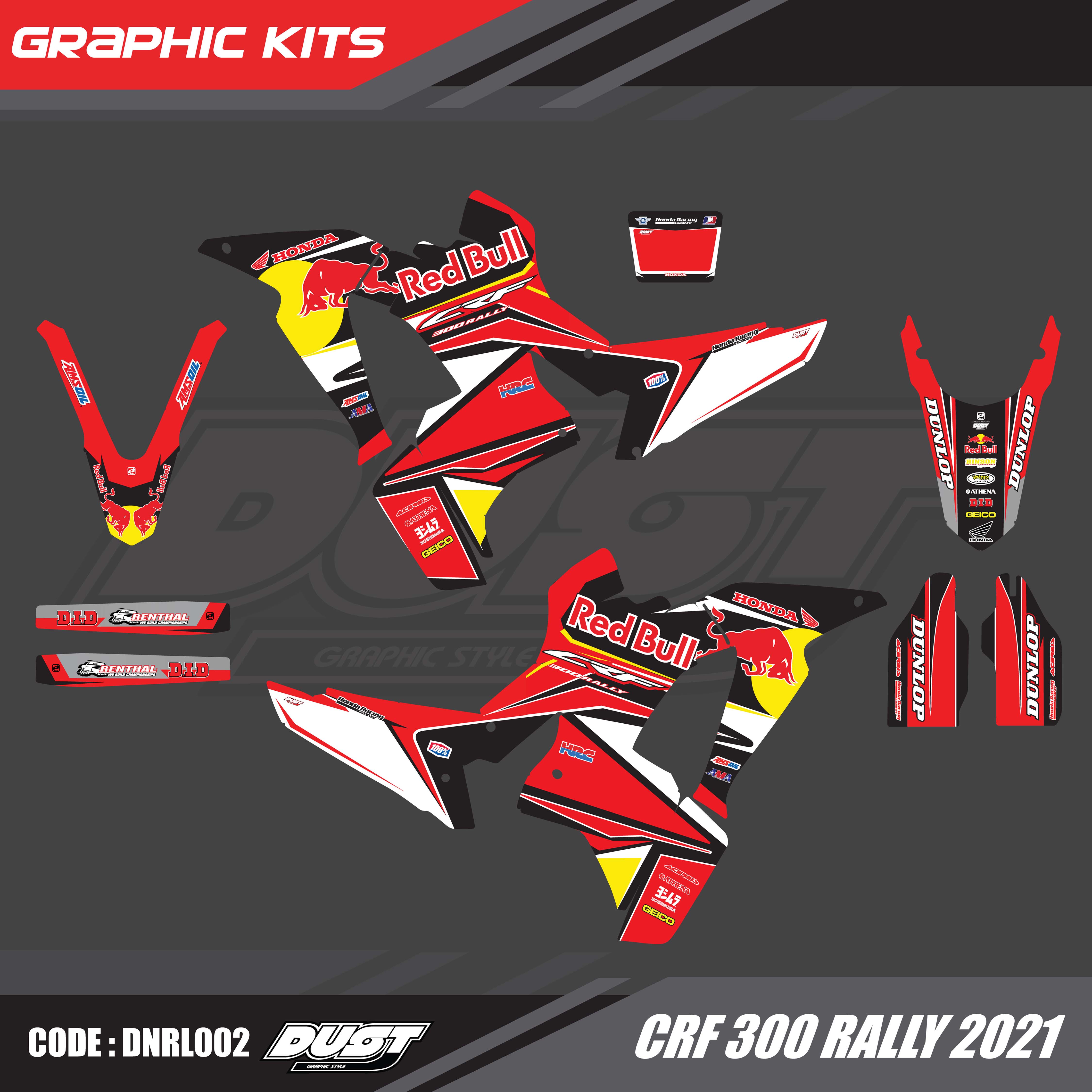 สติ๊กเกอร์วิบาก Honda CRF 300 Rally ทั้งคัน Graphic kit สติ๊กเกอร์ ...