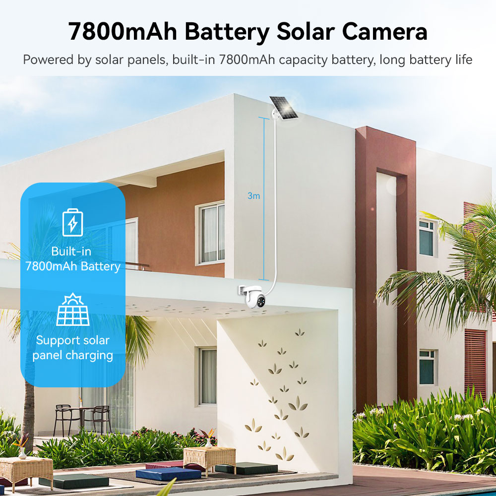 Hamrol 5MP Solar WiFi Camera PIR Human Detection Wireless Surveillance ...