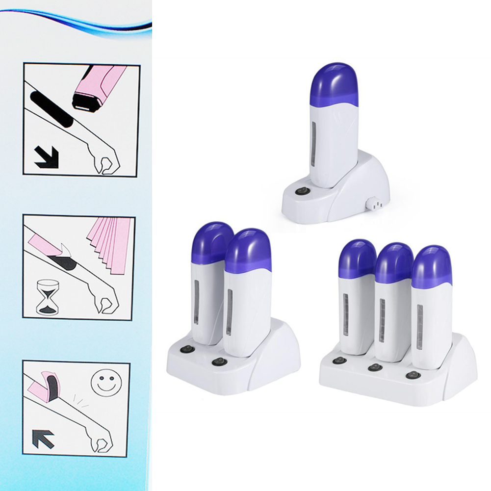 Yuanyan 3 Types Cartridge Wax Depilatory Roller Warmer Heater Waxing ...
