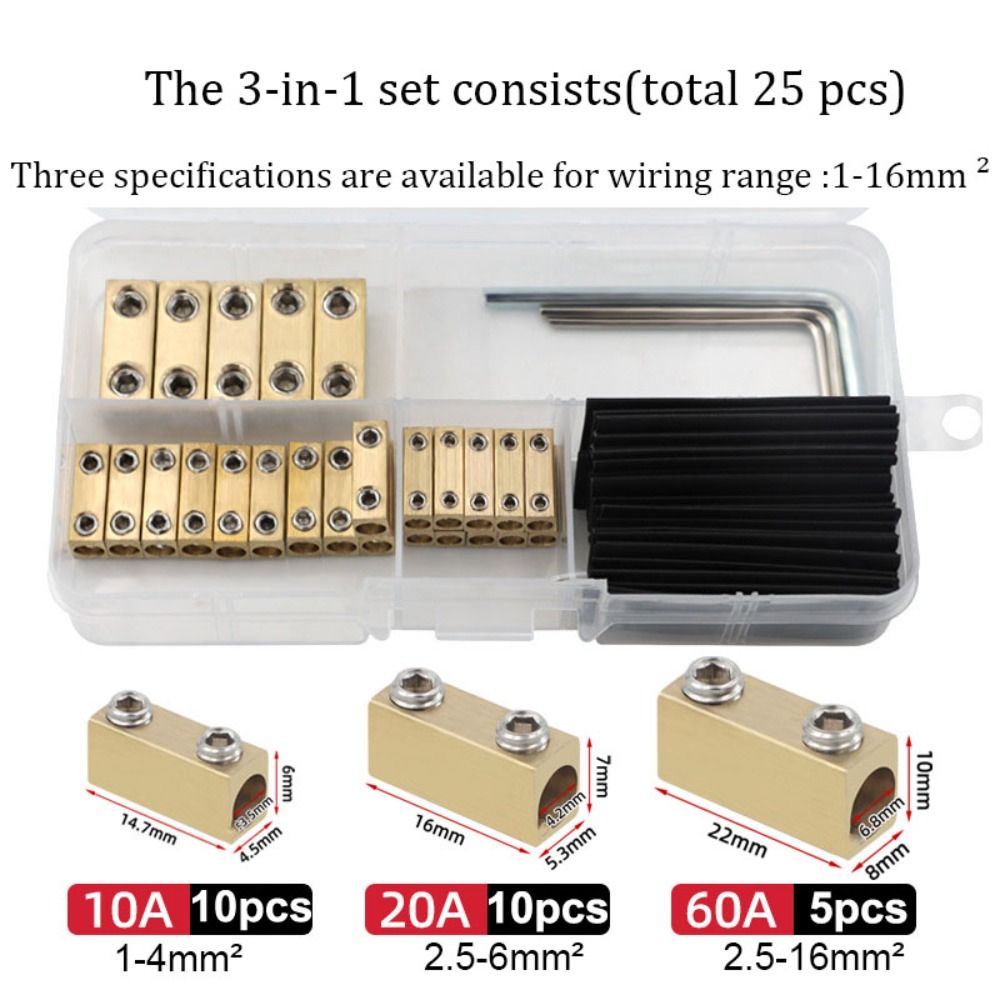 Round 10/20/60A Terminal Block High Current High Power Electrical Wire ...