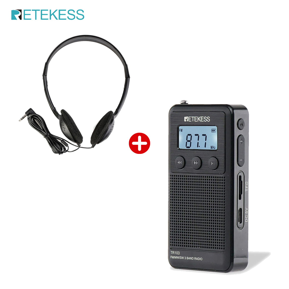 Retekess TR103มินิวิทยุFM MWพร้อมคลื่นสั้นการจูนด้วยระบบดิจิตอลวิทยุ ...