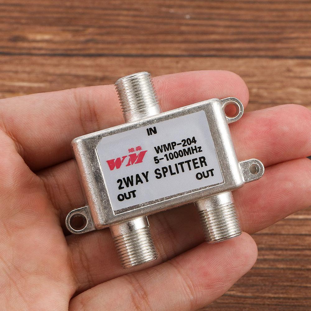 Home Audio Durable 2 Way Splitter Coaxial Cable Satellite Signal Split ...