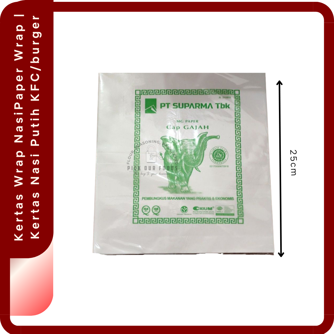 Kertas Wrap Nasi | Kertas Burger | Paper Wrap | Kertas Nasi Putih KFC ...