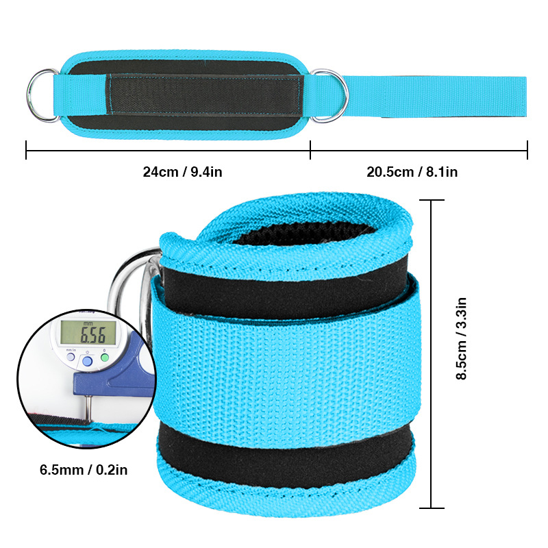 Cable Ankle Straps Double D-Ring Ankle Cuffs For Gym Workouts Glutes ...