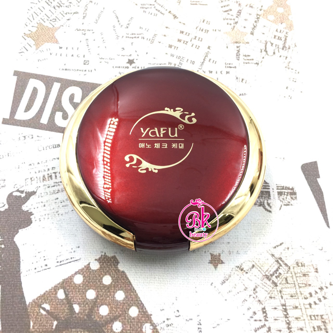 YAFU แป้งพัฟ แป้งยาฟู แป้งพัฟผสมรองพื้น YAFU Micro - crystal Whitening Double-purpose Powder ...