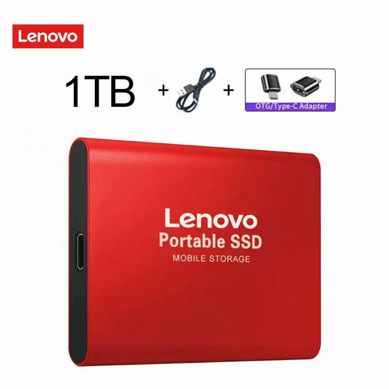 Lenovo External Hard Drive Portable SSD USB3.1 Solid State Hard Disk ...