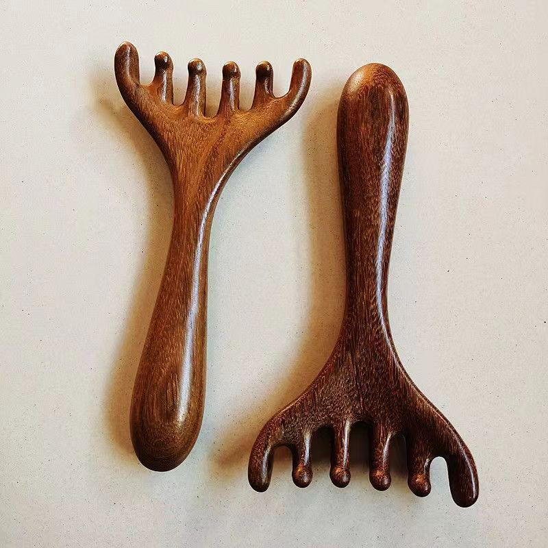 Antler Massage Comb Five Claw Head Treatment Scraping Meridians Comb ...