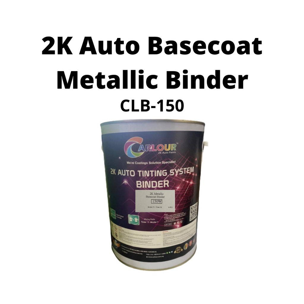 2K Auto Basecoat Metallic Binder CLB 150 Fast Dry 5 Liter use to mix ...