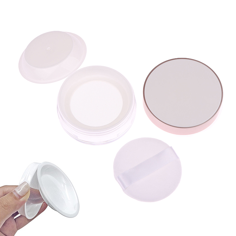 Portable Plastic Powder Box Empty Loose Powder Container With Sieve ...