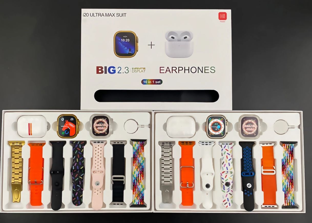 HiWatch i20 Ultra Max 49MM Smart Watch and Airpods Pro Deluxe Set for ...