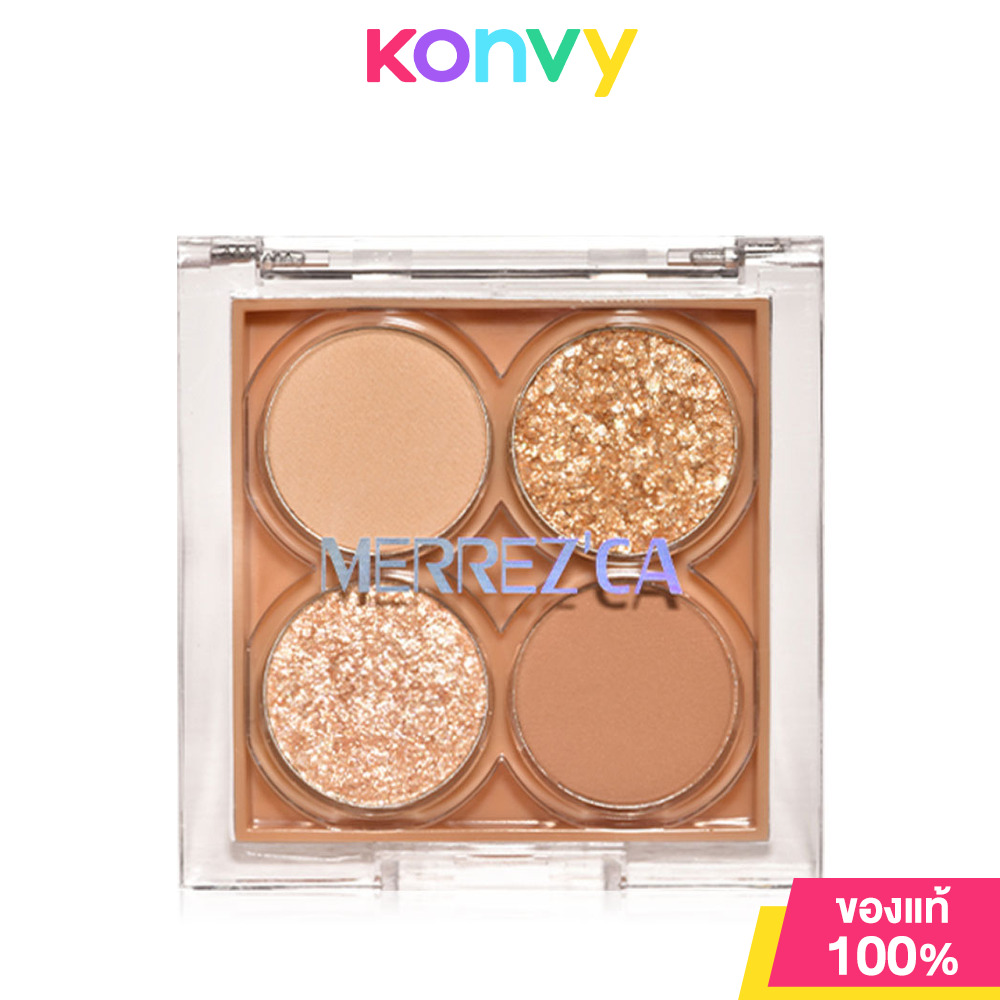 Merrezca Pro Eyeshadow Palette 0.7g เมอร์เรซกา พาเลทอายแชโดว์ 4 เฉดสี ...