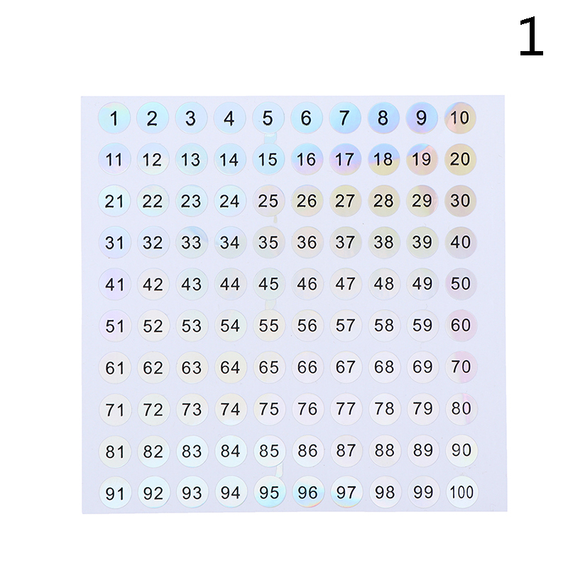 Waterproof Number 1-200 Laser Labels Stickers Nail Polish Lipstick ...