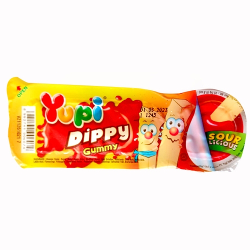 (Halal) Yupi Dippy Gummy (Dipper Sour / Dipper Burger / Dipper Pizza) 22.5g | Lazada