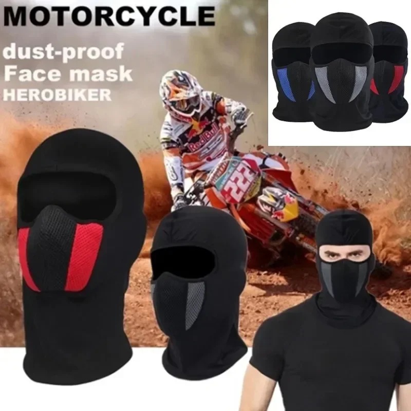 Breathable Motorcycle Balaclava Full Face Mask Cycling Sports Neck Face Mask Dustproof Windproof ...