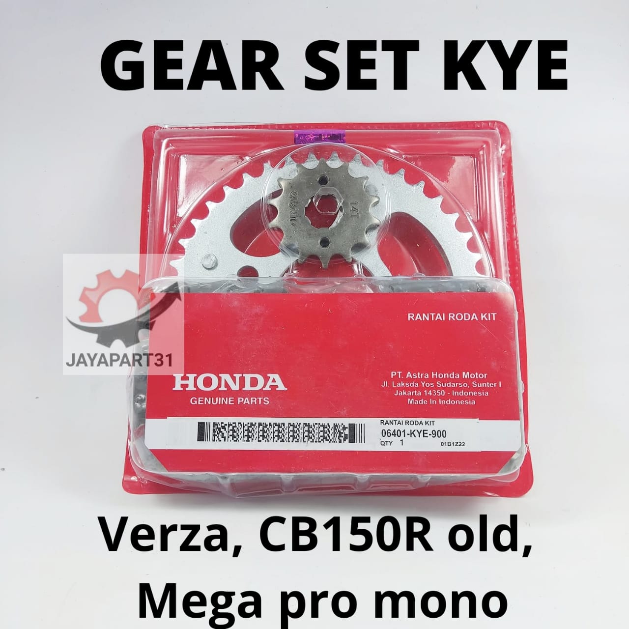 GEAR SET + RANTAI HONDA MEGA PRO MONO VERZA CB150R OLD KUALITAS ...
