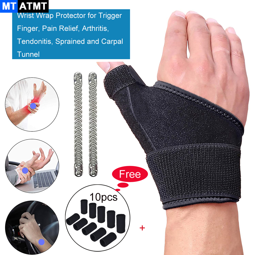 MTATMT 11Pcs Sports Thumb Splint Wrist Support Brace Thumb Spica Splint ...