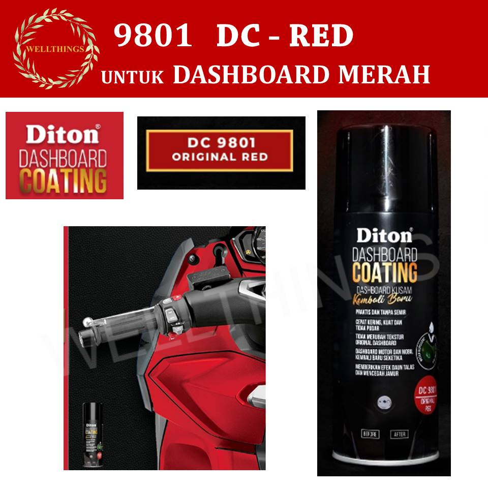 Cat Semprot DITON PREMIUM - DASHBOARD COATING ORIGINAL RED DC 9801Diton ...