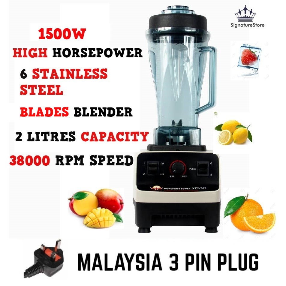 ※Heavy Duty 6 Blade Multifunction Powerful Ice Blender 2.0L Capacity ...
