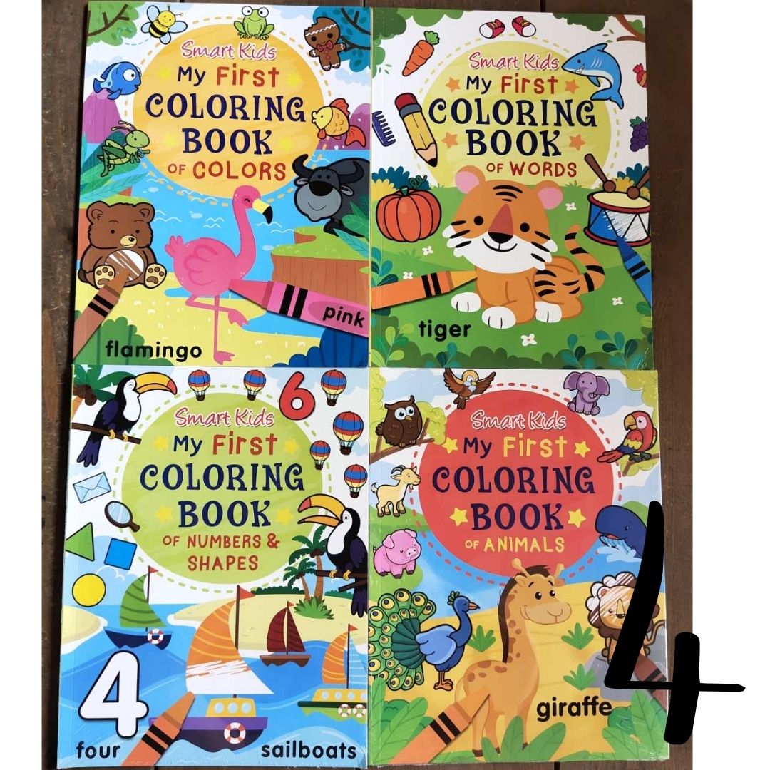 Smart Kids (Coloring books) 4 books | Lazada PH