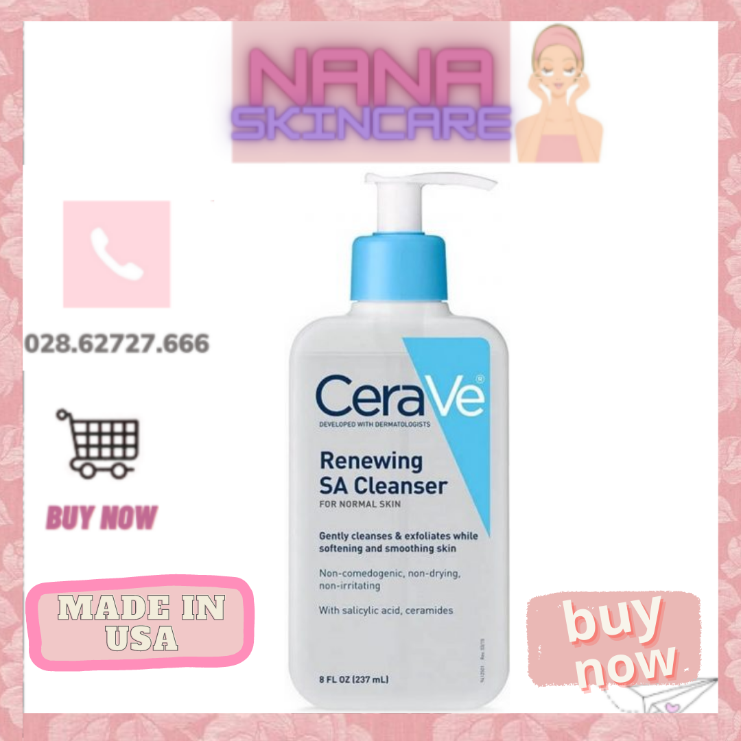 [HCM]Sữa rửa mặt Cerave Renewing SA Cleanser sạch sâu giảm mụn 237ml ...