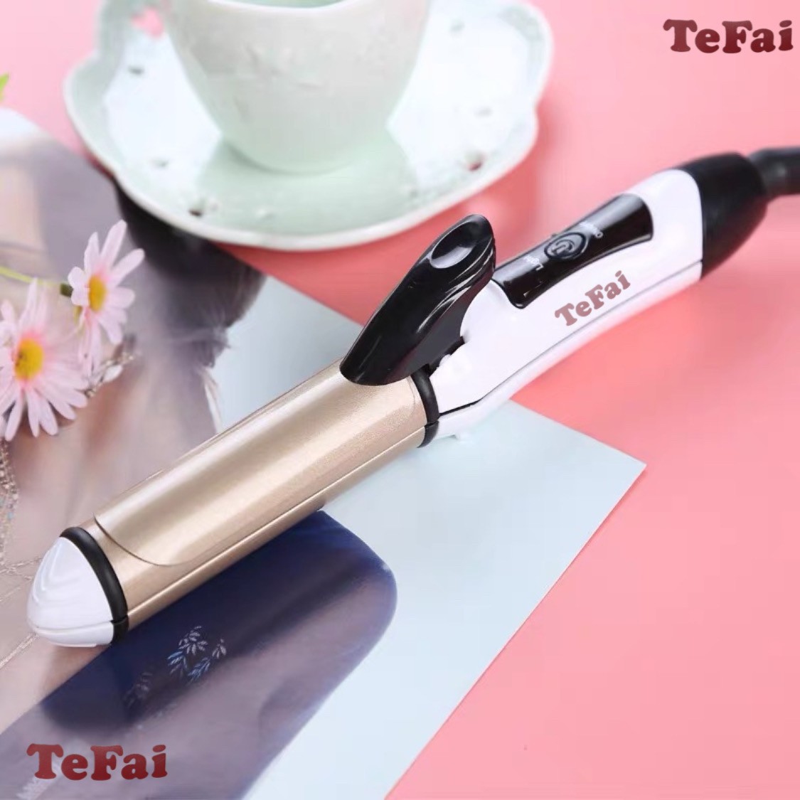 เครื่องม้วนผม TEFAI เครื่องลอนผม ม้วนผม ลอนผม ที่หนีบผมตรงไฟฟ้า แกน28mm/แกน32mm ลอนสวยเหมือนช่าง ...