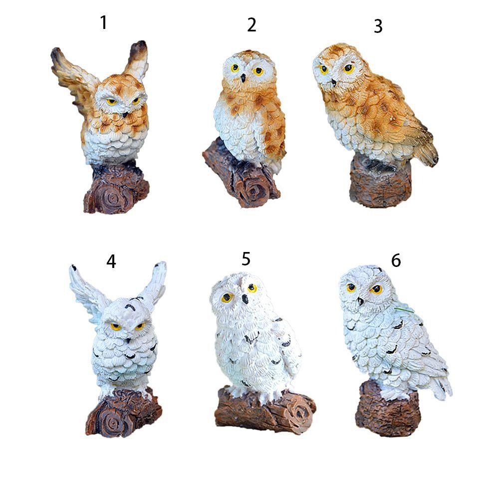 Safety Owl Owl Figurine Resin Weatherproof Resin Crafts Simulation Car ...