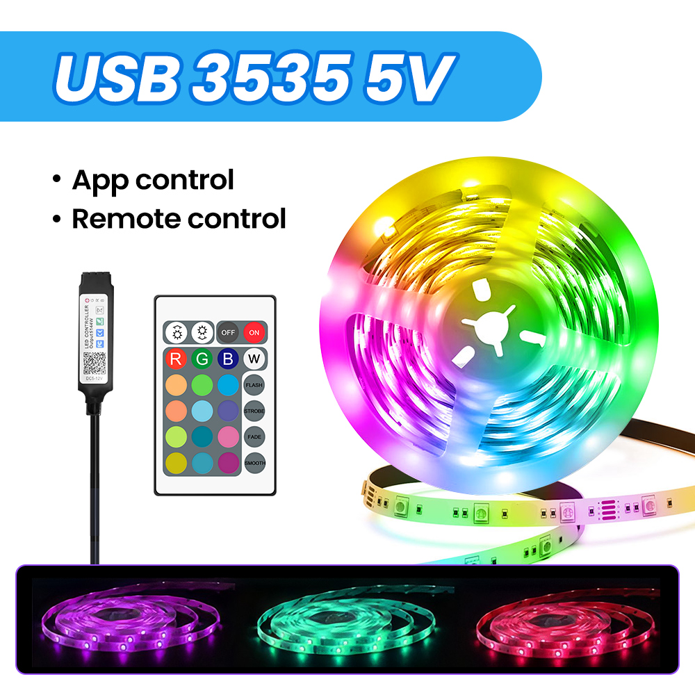 LED Strip Lights RGB 5050 ,5V 1M-30M,16 million colors, RGB , Led Strip ...