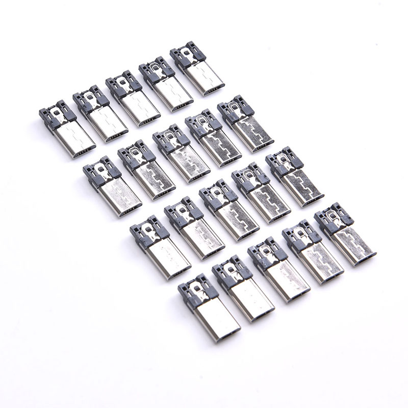 20 pcs 4 Pin Micro USB Jack USB Plug Male Connector Port Sockect Plug ...