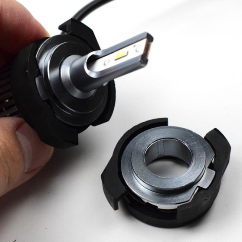 Car LED H7 Headlight Adapter Bulb Holders Auto Lamp Light Clip LED Base ...