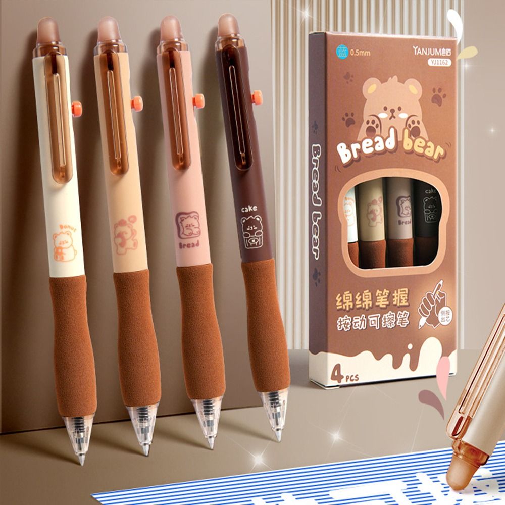 Creative Aesthetic Thermal Eraser Pen Black Blue Ink Cartoon Erasable ...