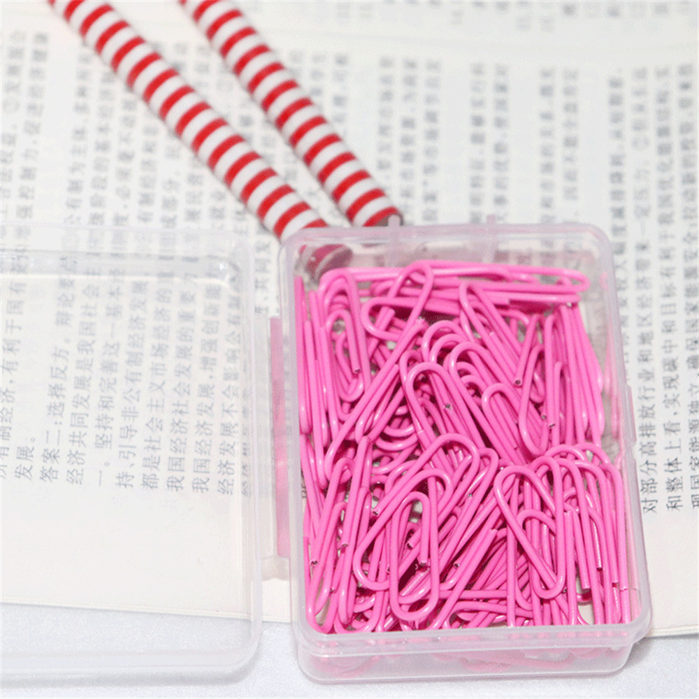 【DigitalHaven】Box Colored Paper Clip Metal Clips Memo Bookmarks ...