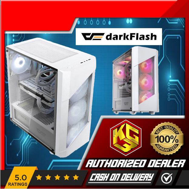 DarkFlash Case POLLUX WHITE with 2pcs 14CM LED Rainbow | Lazada PH