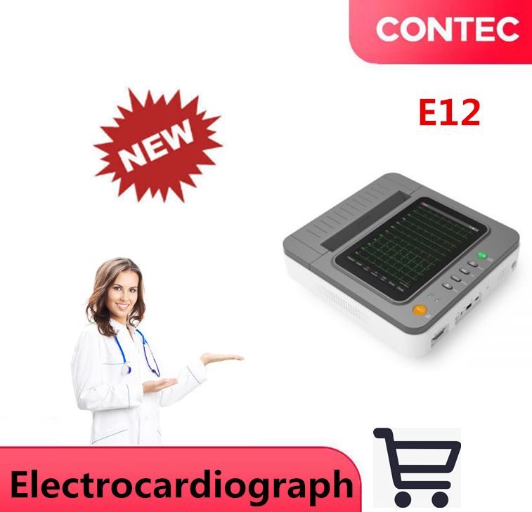 CONTEC 12 Channel 12 lead Touch ECG Electrocardiograph, Interpretation with PC Software, Printer ...