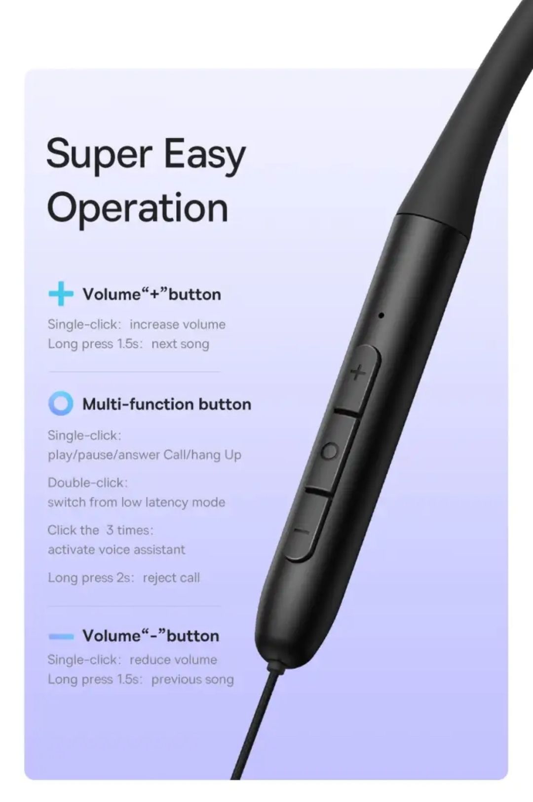 Baseus Bowie P1 Half-In-ear Neckband Wireless Earphone | Daraz.com.bd