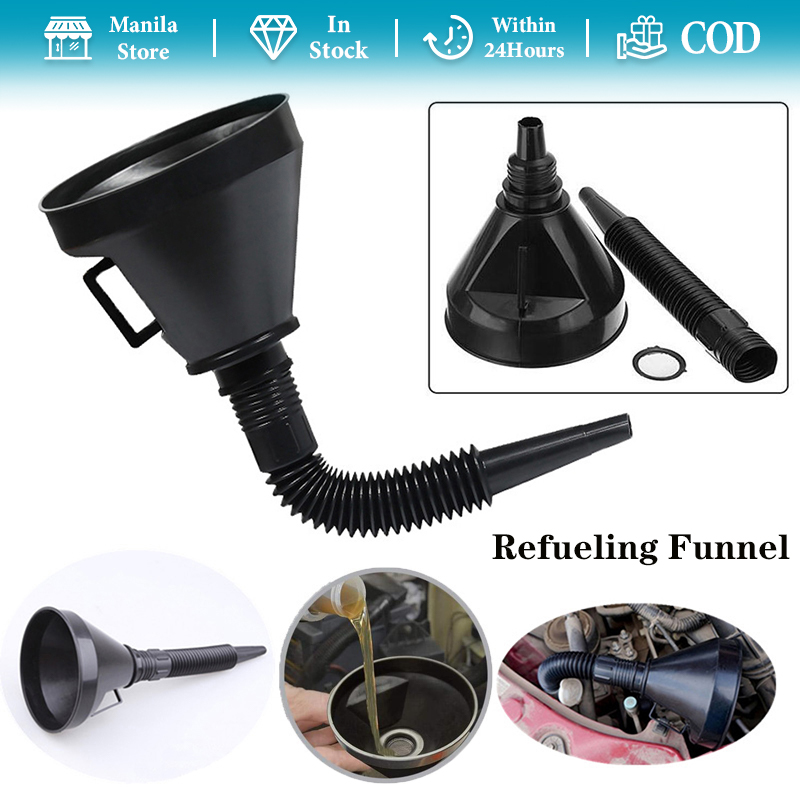 Wide Mouth Fuel Funnel Plastic Funnel Oil Funnel with Flexible ...