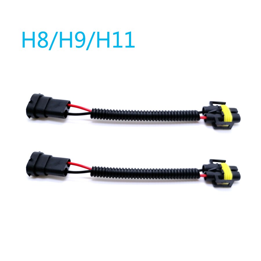 2X H4 H7 H11 9005/9006 Wi Harness Conector Adapter Male Female Bulb ...