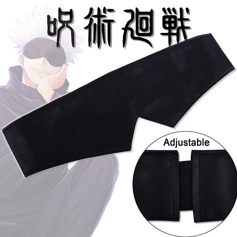 Miss home Gojo Mask Blindfold Cosplay Prop Anime Black Man Woman Hair ...