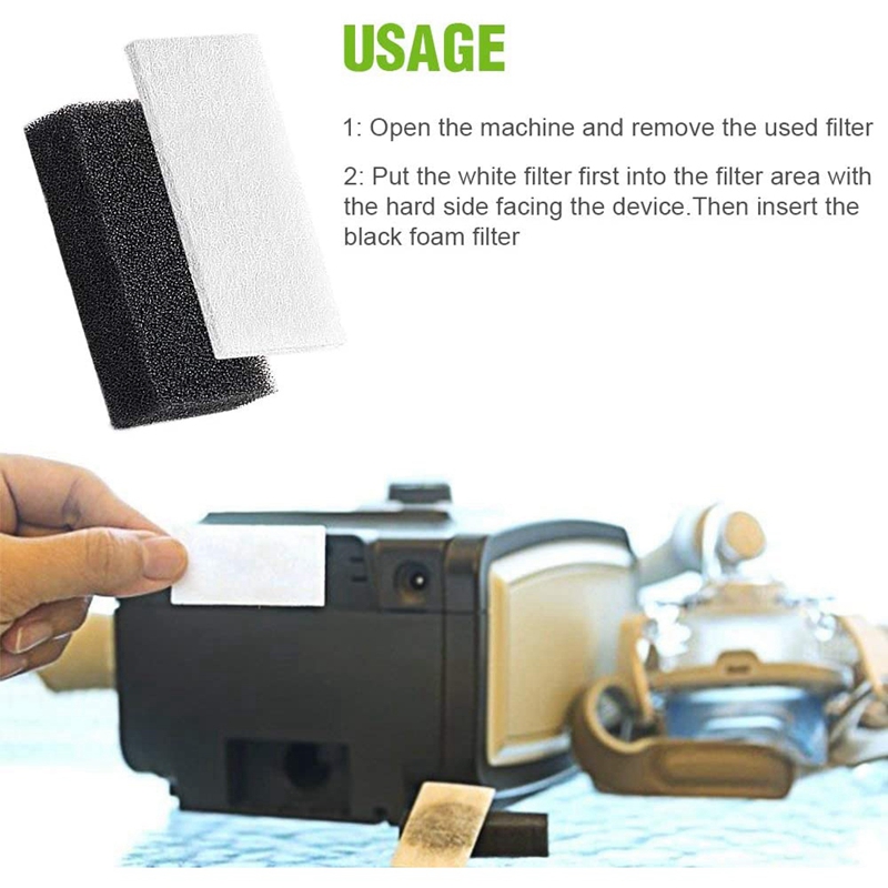100PCS CPAP Filters for Philips Respironics Premium Foam Filter and ...