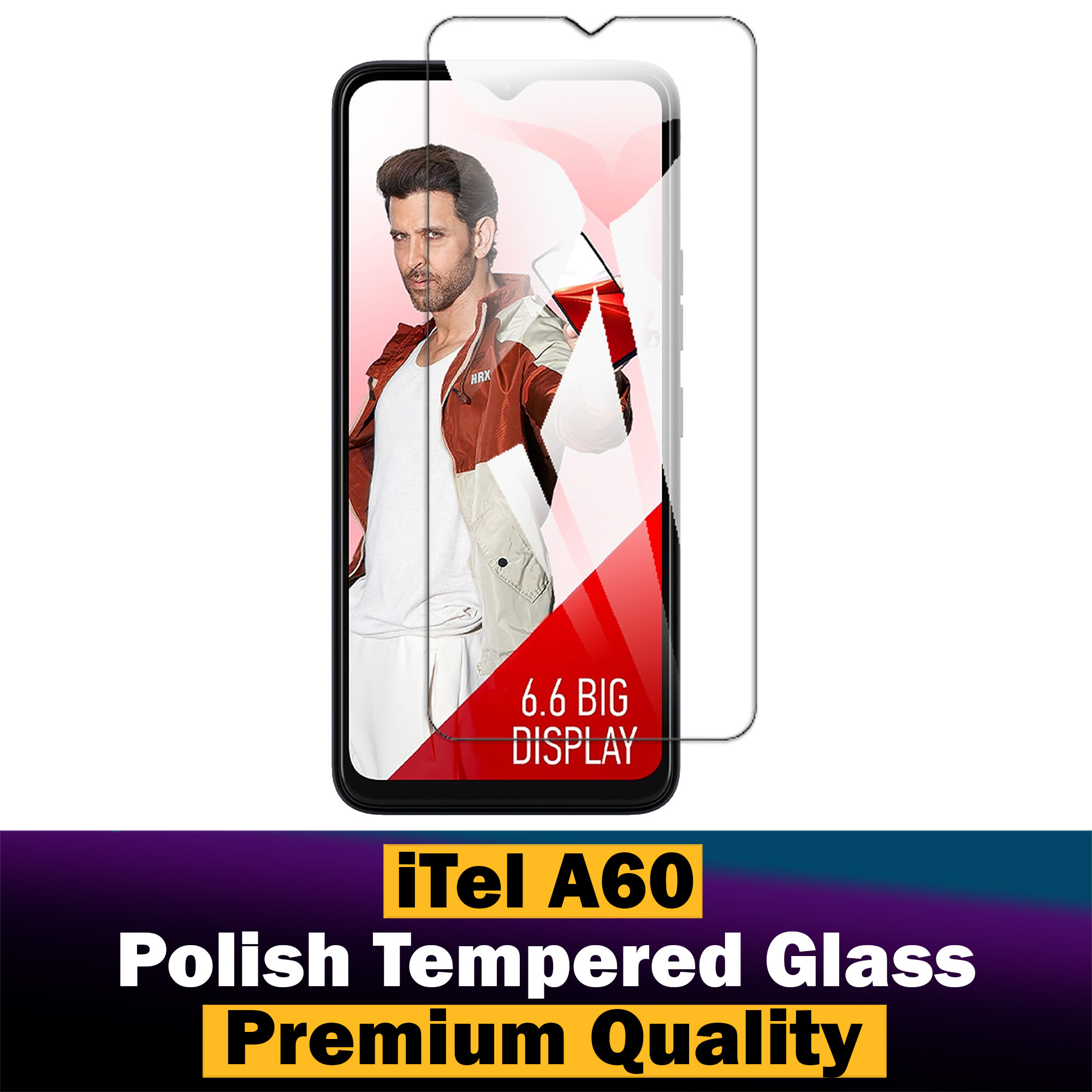 iTel A60 Glass Protector Polish Screen Tempered For iTel A60 | Daraz.pk