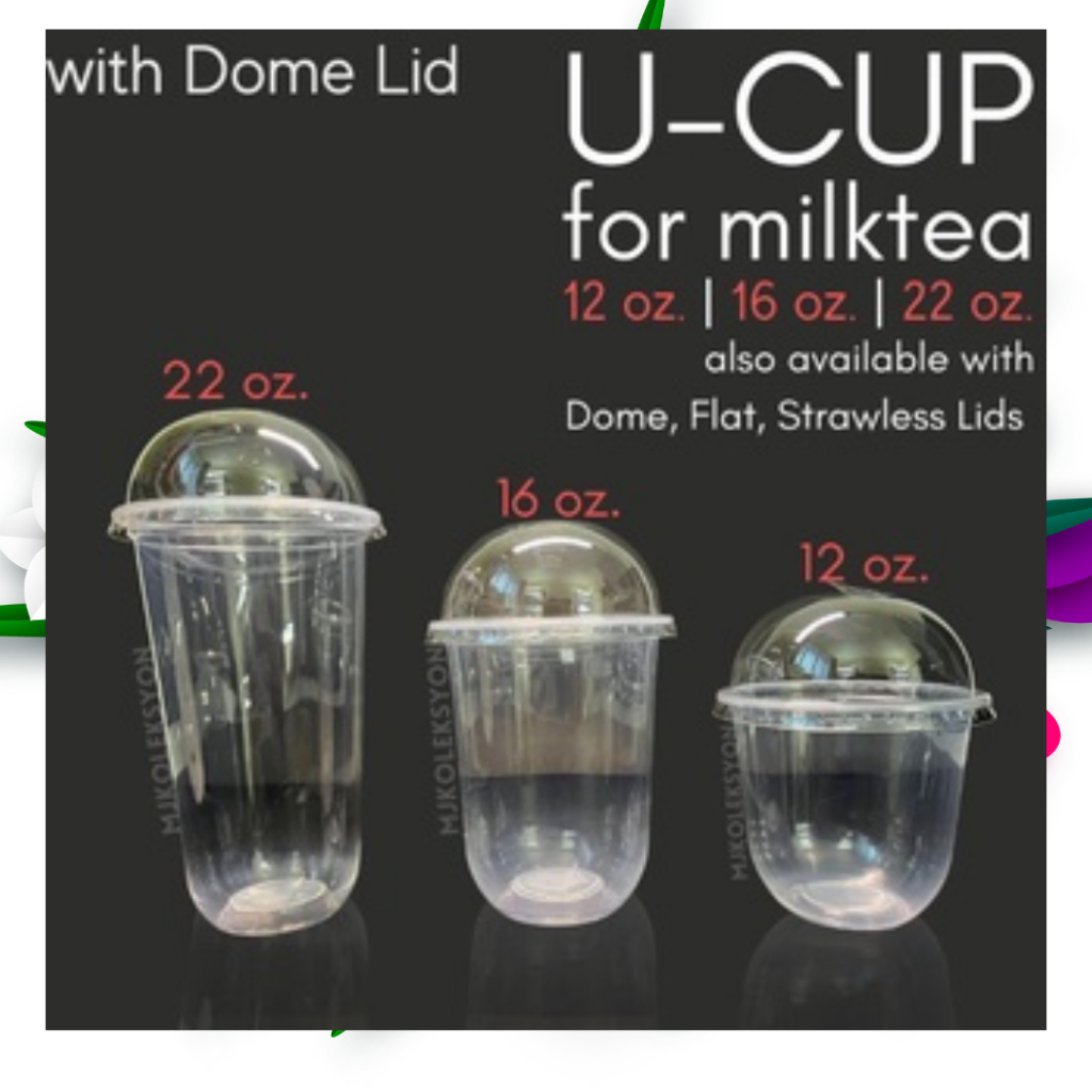 50pcs UCUP Milktea Plastic Cups with Lid Set | Lazada PH