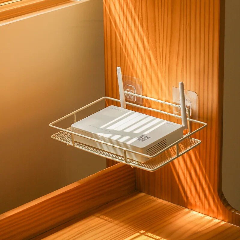 Multi-function Router Rack Wifi Wall Rack Punch-free Wall Hanging TV ...