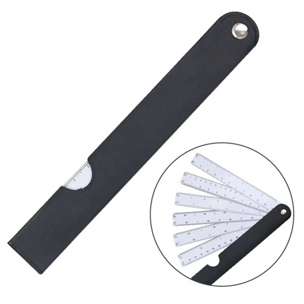 Interior Design 5 Blades Fan Shape Scale Ruler Multifunctional Drawing ...