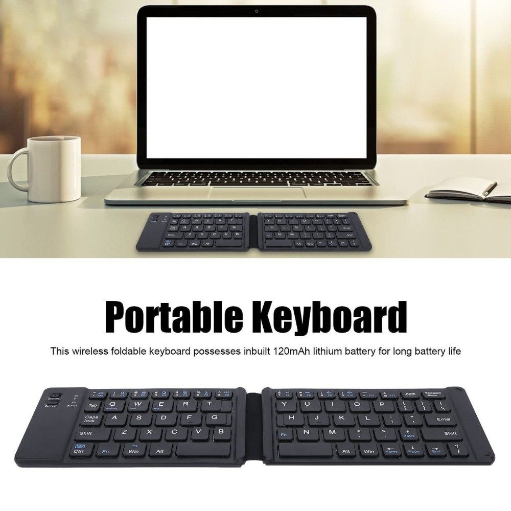 Mobile Phone Keyboard Mini Wireless Folding Keyboard Rechargeable ...