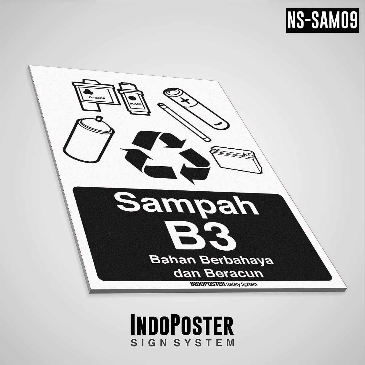 Safety Sign Rambu K3 PVC ISO Sampah B3 M 45x30cm | Lazada Indonesia