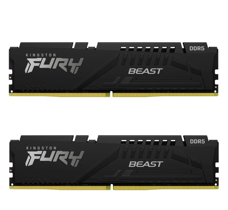 32GB (16GBx2) DDR5 5600MHz RAM (หน่วยความจำ) KINGSTON FURY BEAST DDR5 (BLACK) (KF556C40BBK2-32 ...
