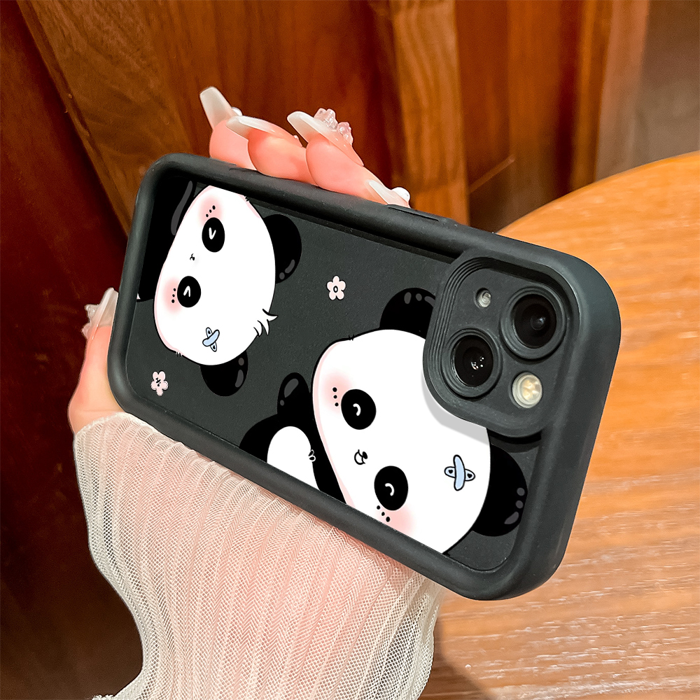 TA for Samsung A06 Back Cover Soft Square Ladder Cute Panda Cases ...