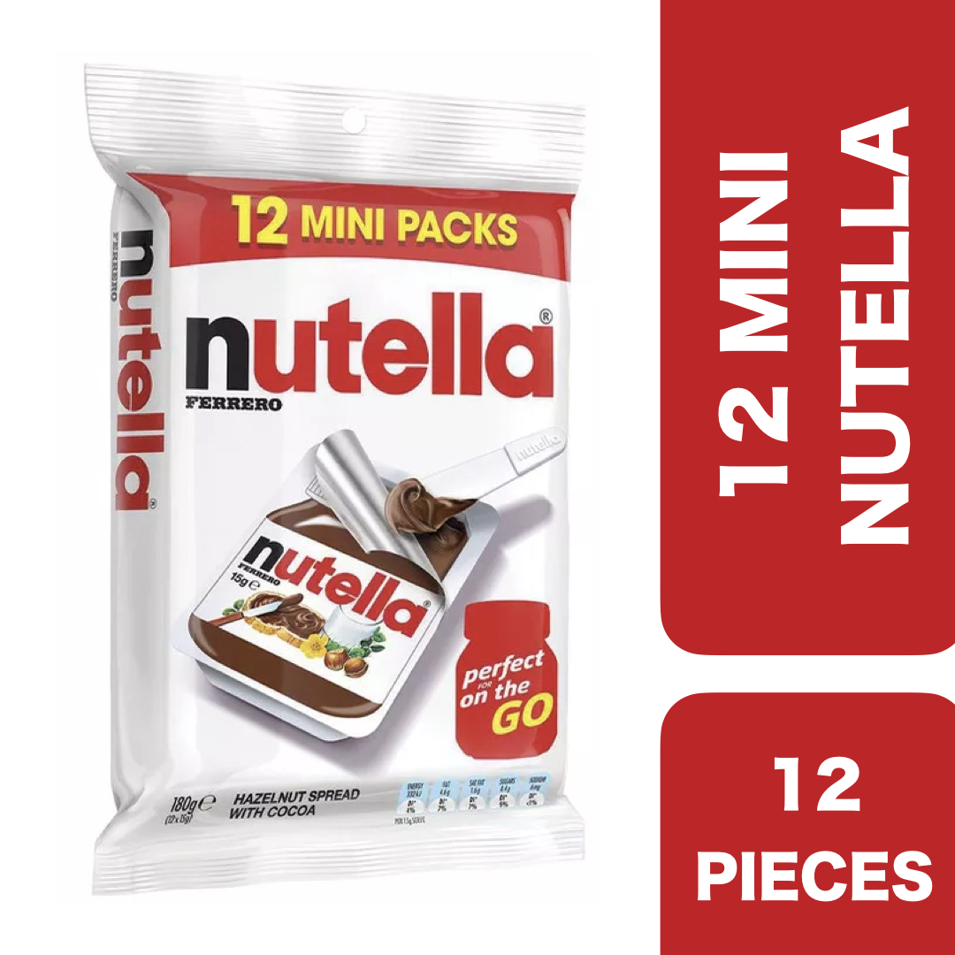 Nutella Hazelnut Spread with Cocoa 15g Pack12 ++ นูเทลล่า เฮเซลนัทบดผสม ...