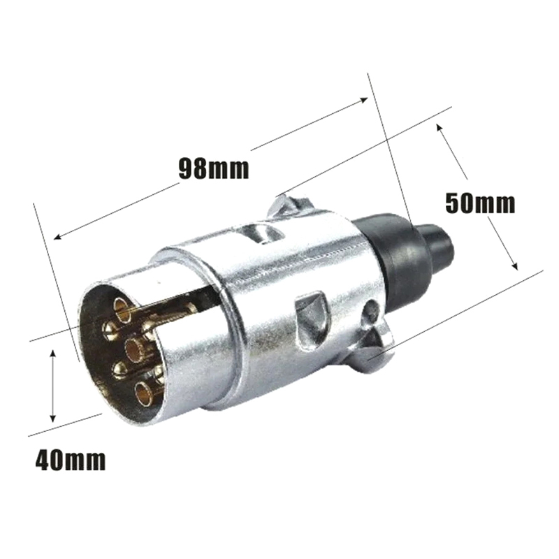 1PC Car Van Caravan Towing Connectors Adapter 12V 7 Pole Metal Trailer ...