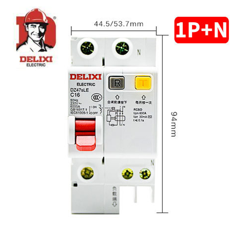 [ Philippines Stock ] DELIXI DZ47sLE Circuit Breaker 1P+N RCBO RCD 6A 10A 16A 20A 25A 32A 40A ...